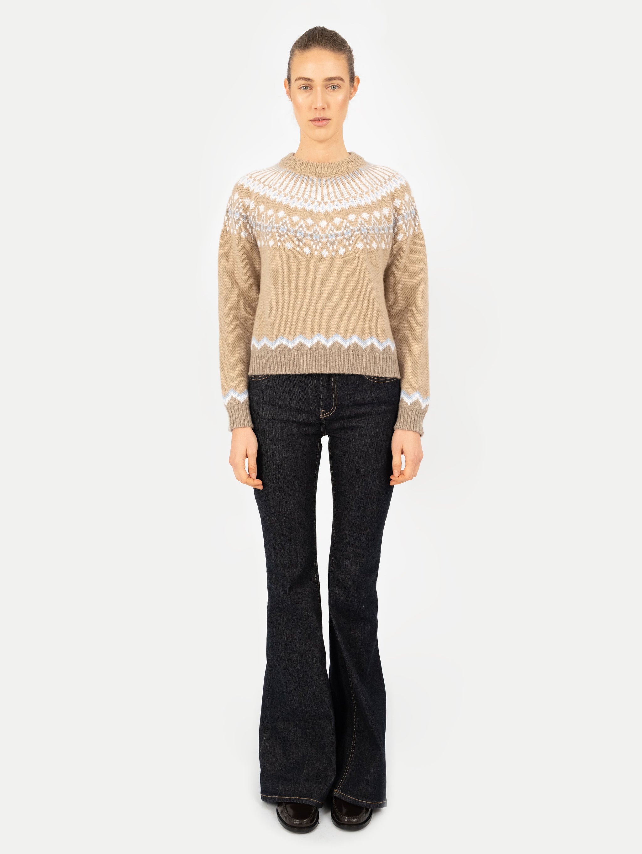 LAURA FAIR ISLE SWEATER IN TOAST